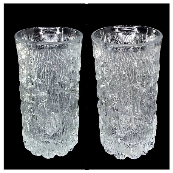 Dining | Vtg Tree Bark Texture 2 Drinking Glasses Goebel German Design ...